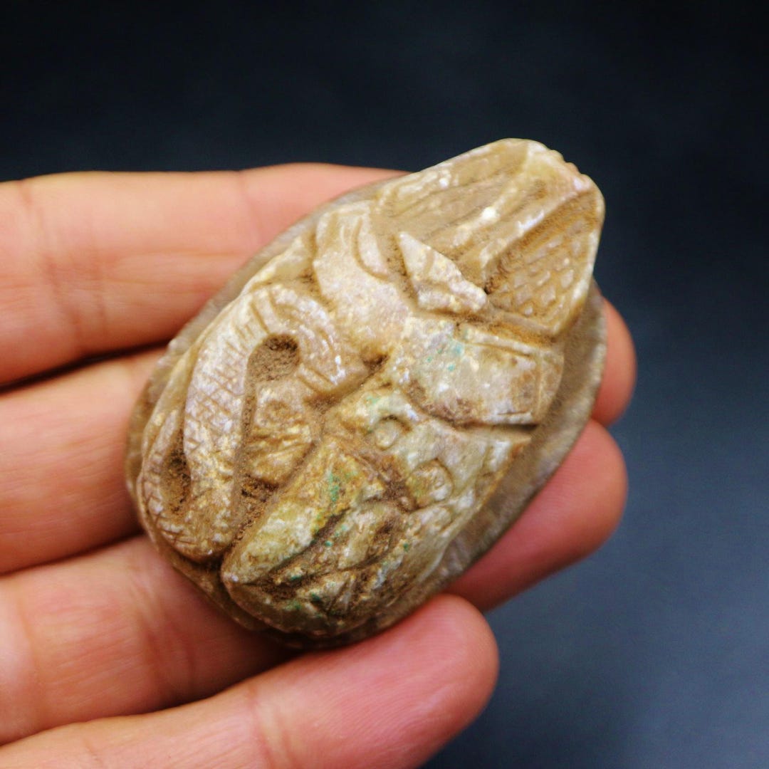 Authentic Antique Stone Scarab Beetle (kheper) Amulet Figurine "symbol ...