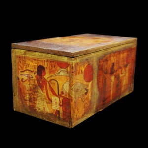 Rare...antique Engraved Wood Pharaonic Jewellery Box of Ancient ...
