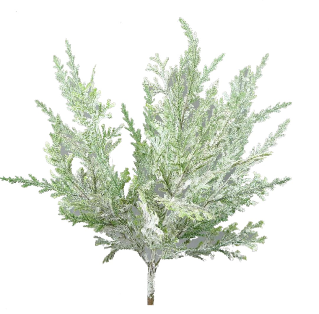 Glitter Pine Bush, Snowy Pine Bush, Wreath Supply, Floral, Wreath Decor ...