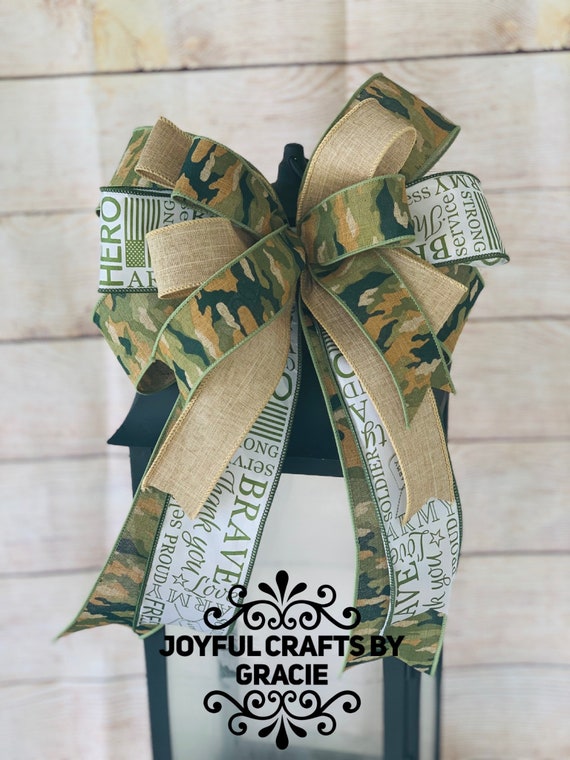 Patriotic Bow Army Bow Military Bow USA Bow Camo Bow - Etsy