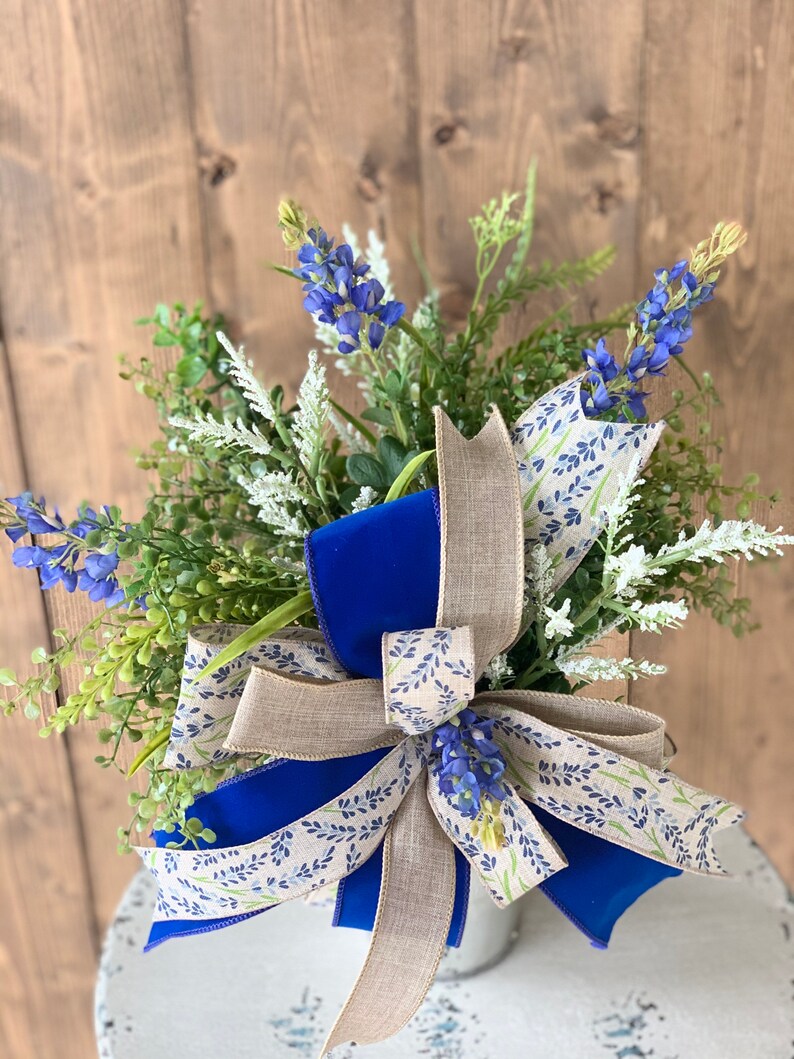 Bluebonnet centerpiece bluebonnet table décor rustic | Etsy