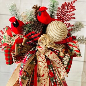 Cardinal Christmas Tree Topper Cardinal Tree Topper - Etsy