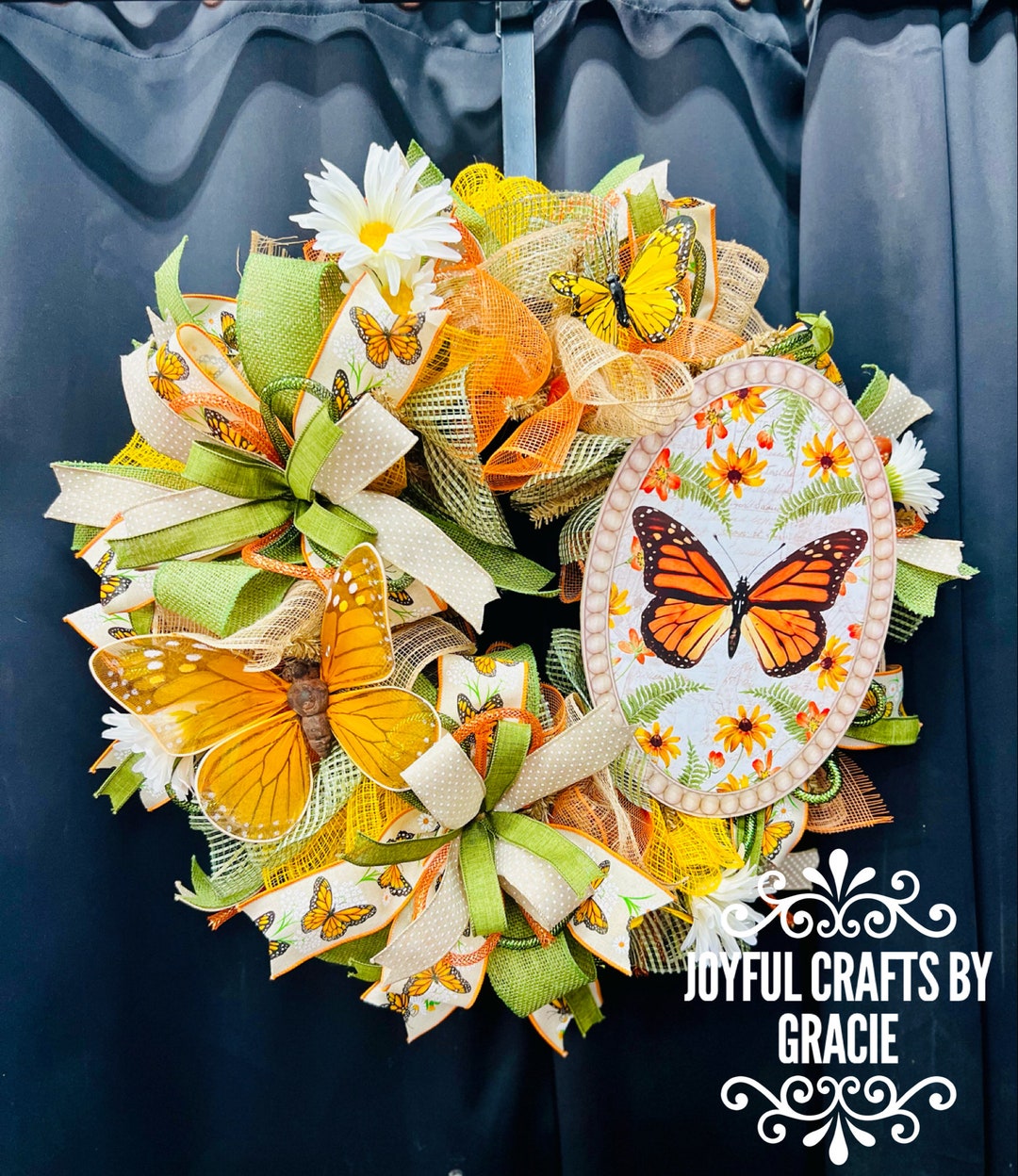 Monarch Butterfly Wreath, Spring Wreath, Summer Wreath, Year Round ...