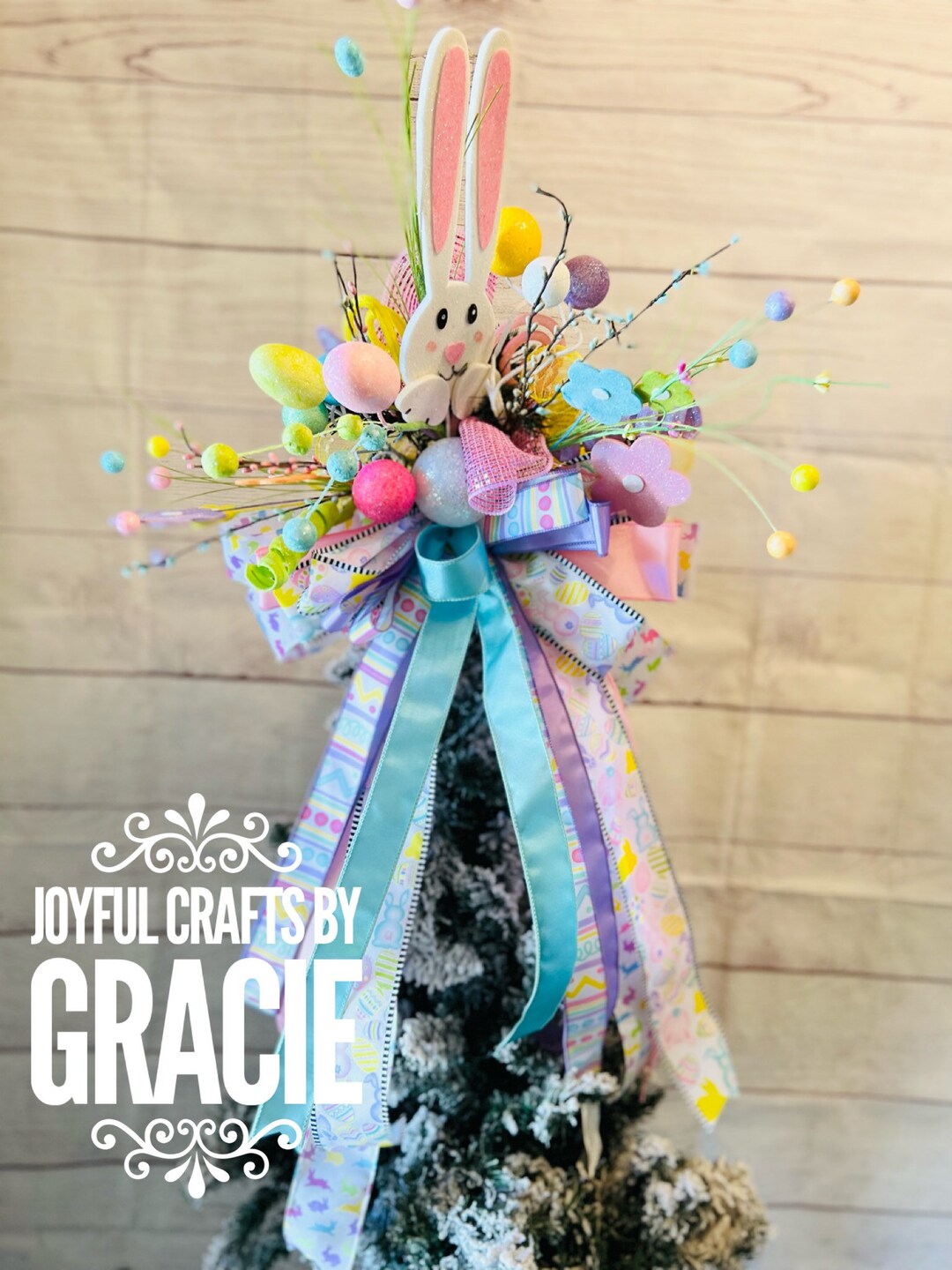 Easter Tree Topper, Easter Bunny Topper, Tree Topper, Seasonal Tree ...