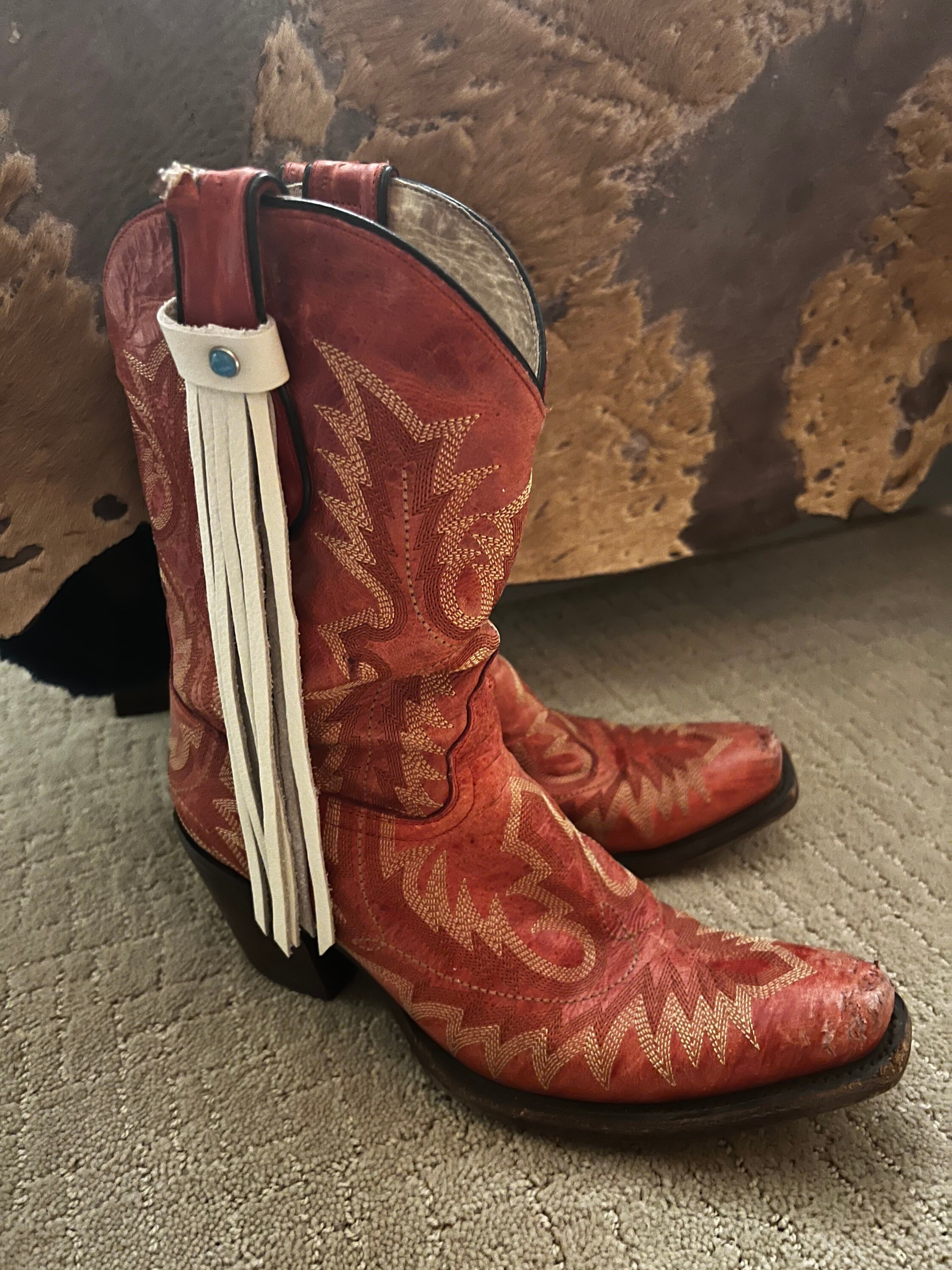 Boot Tassels Tan With Feather - This Particular One - See Other in My ...