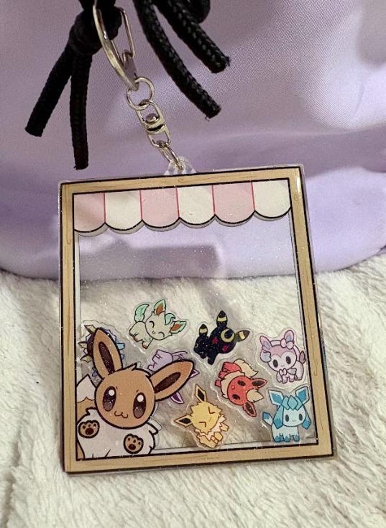 Eevee and Eeveelutions Inspired Shaker Charm - Etsy