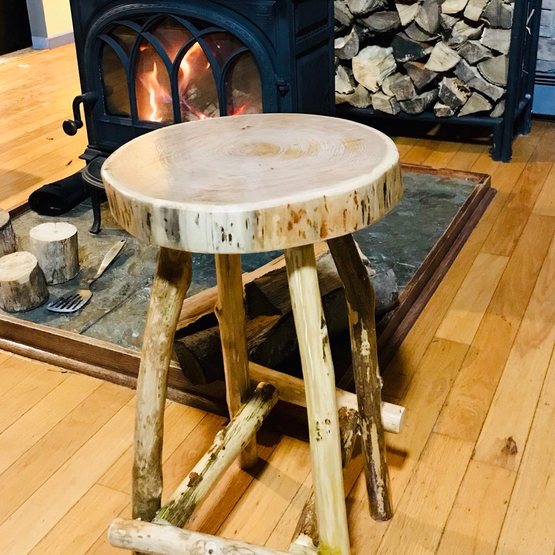 Rustic Stool - Etsy