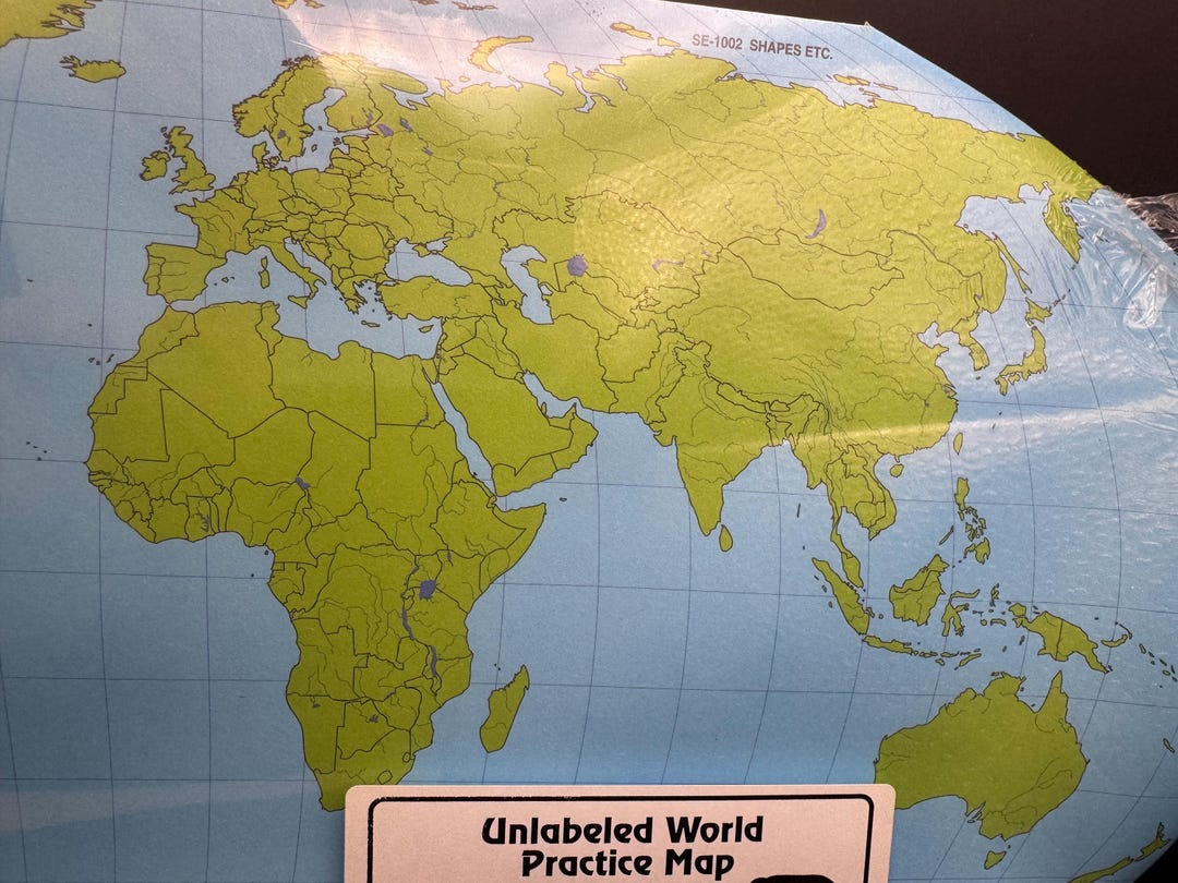 Unlabeled World Map | Geography Practice Sheets (30pc) - Etsy