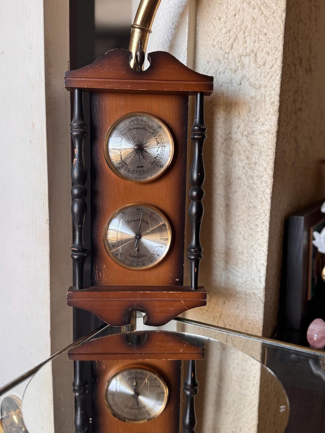 Jason Wall-mounted Weather Station | Mid-century Rustic Weather Gauge ...