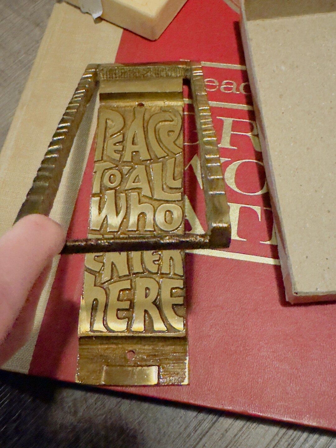 1969 Vintage “peace to All Who Enter Here” Door Knocker – Terra Sancta ...