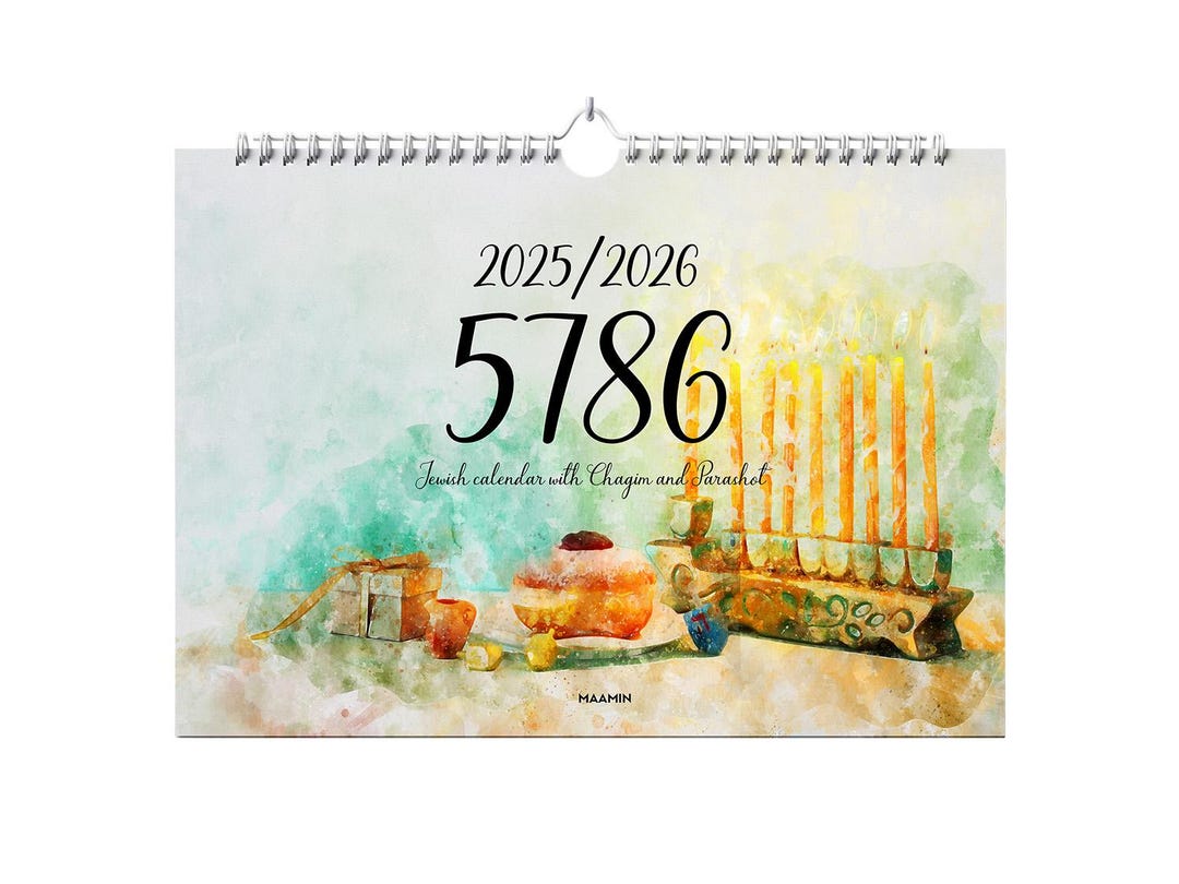 Jewish Wall Calendar 5786 - Etsy