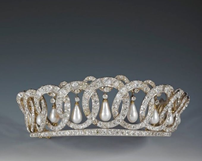 Victorian Crowns and Tiaras American Diamond 925 Sterling Silver ...
