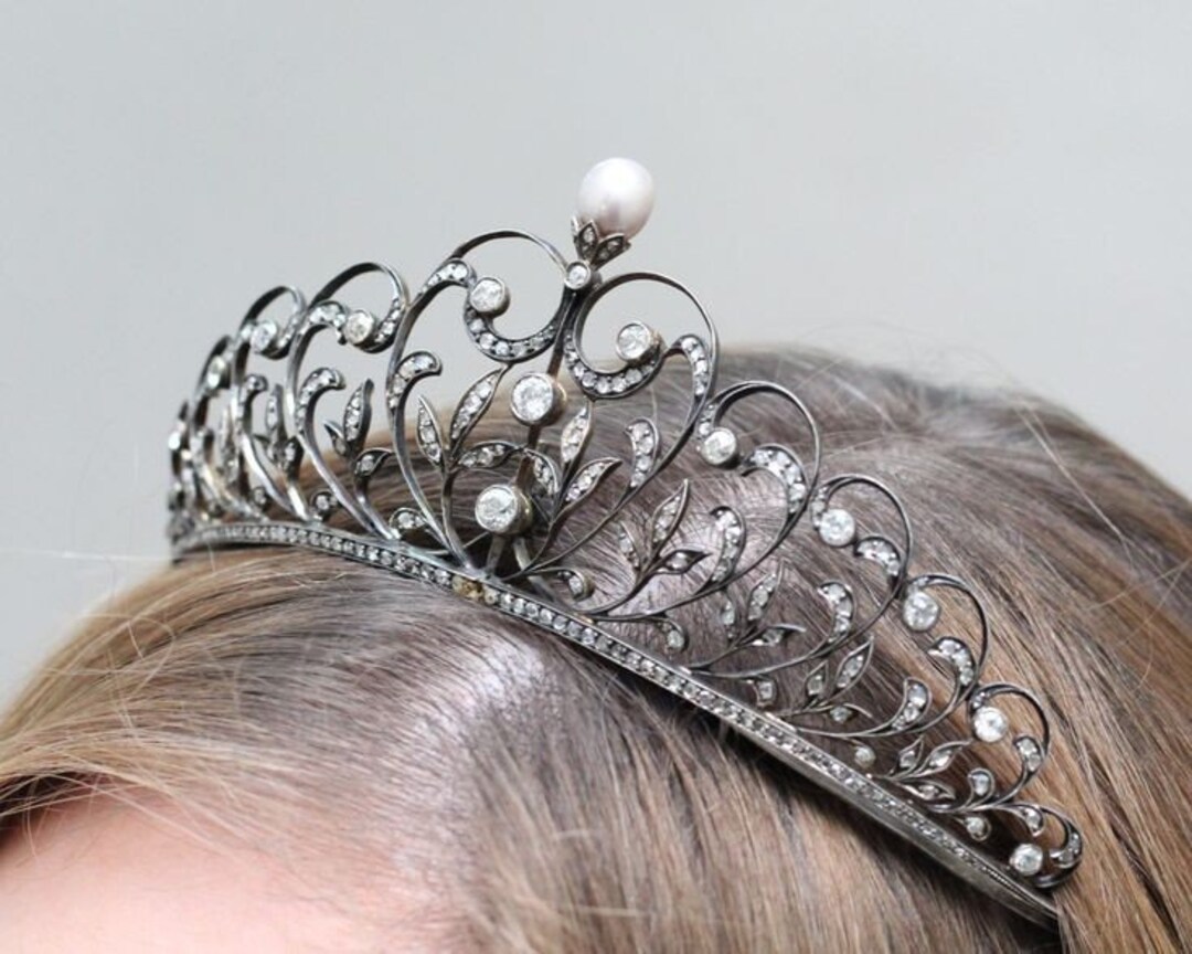 Antique Rose Cut Diamond Crown 925 Sterling Silver Handmade Item. - Etsy