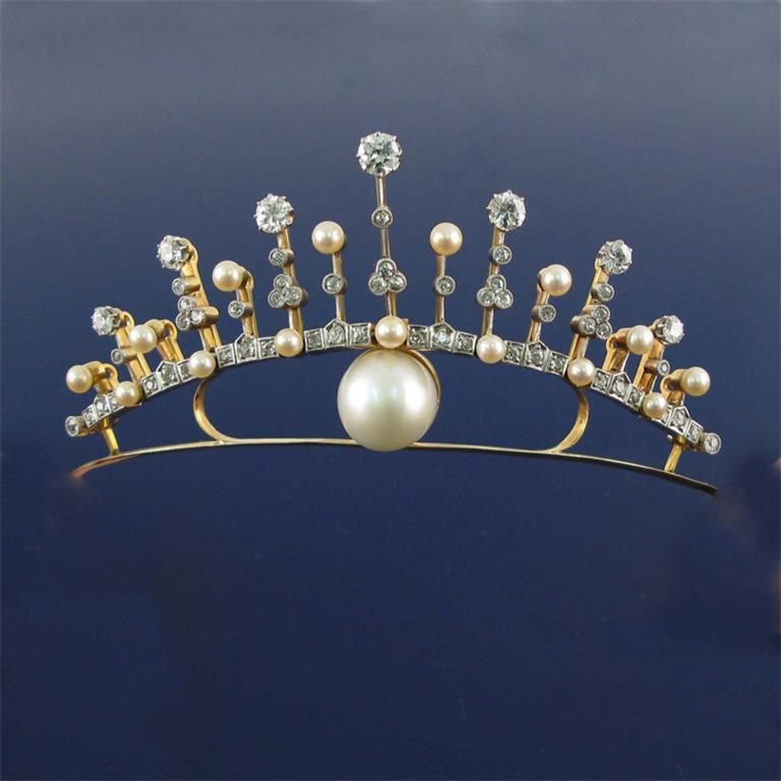 Victorian Tiaras and Crown American Diamond 925 Sterling - Etsy