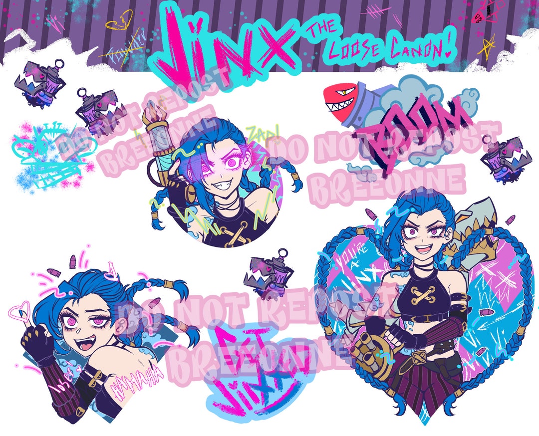 ARC/LOL Clear Vinyl JINX Sticker Sheet - Etsy