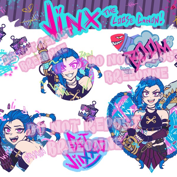 Jinx Stickers - Etsy