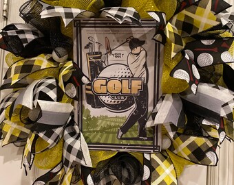 Golf Wreath Golf Golf Ball Wreath Golfer Gift Wreath Free - Etsy