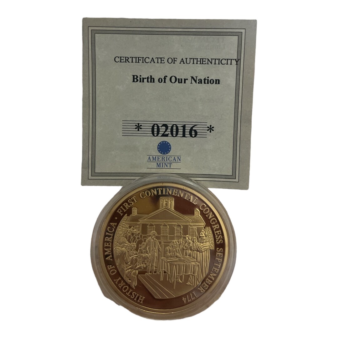 American Mint Birth of Our Nation Layered in 24k Gold - Etsy