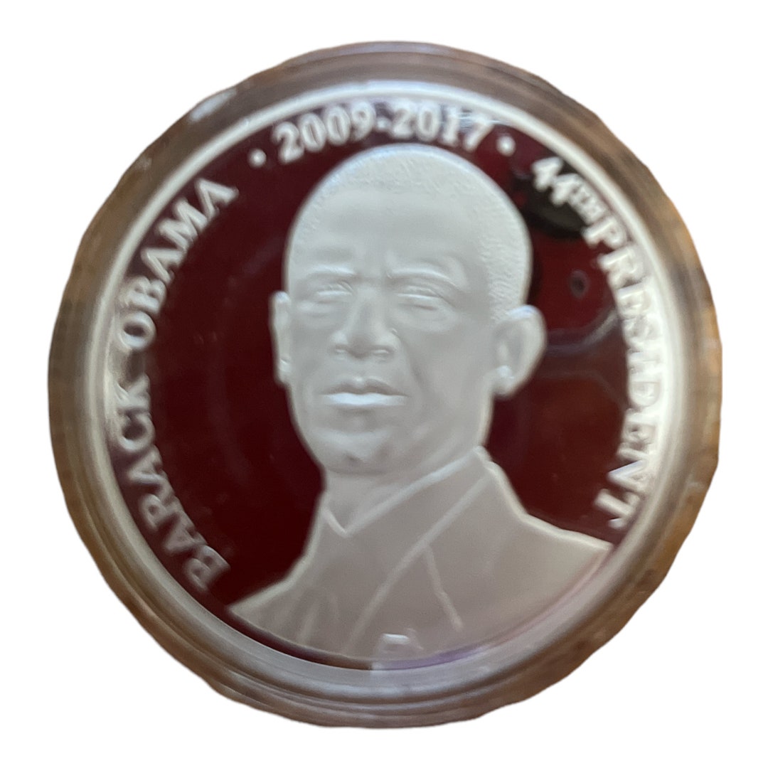 Presidents of USA Barack Obama Silver Plated Commemorative - Etsy