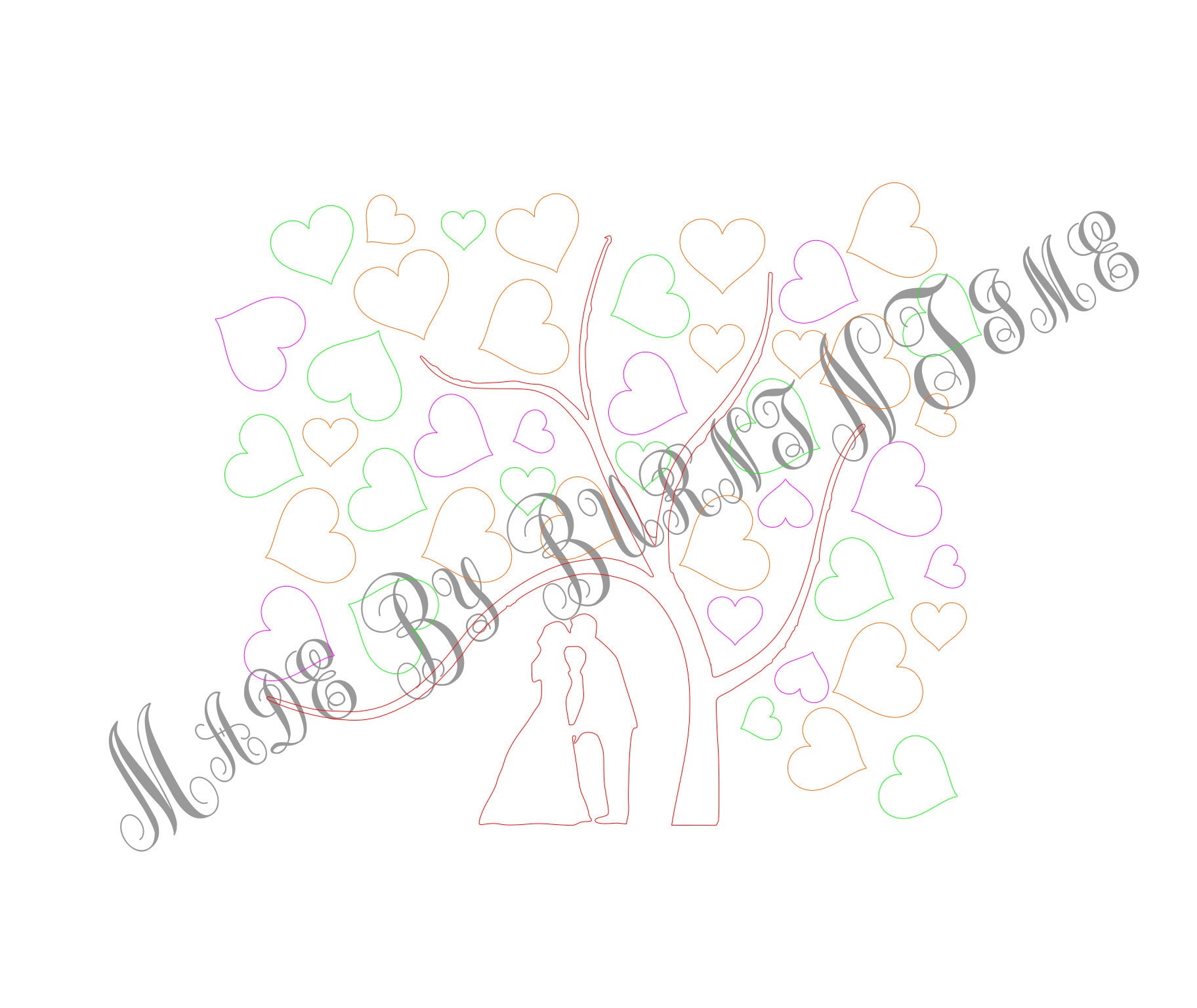 Wedding Guest Book .SVG Laser File - Etsy