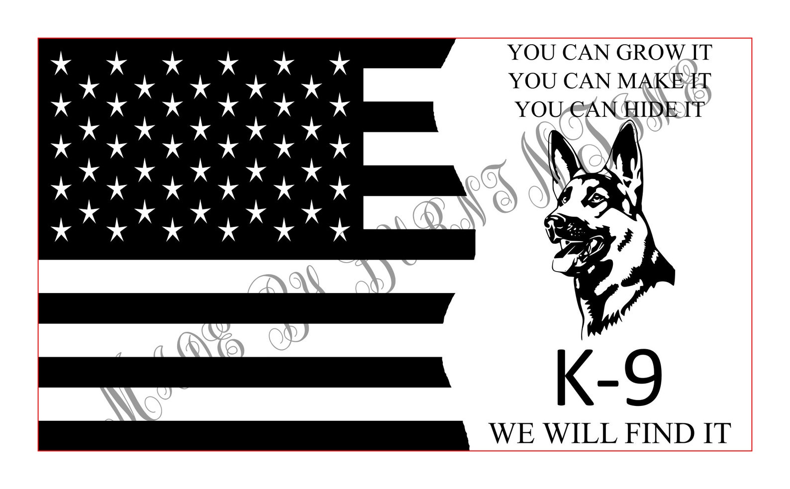 K9 Flag .SVG&PNG Laser File - Etsy