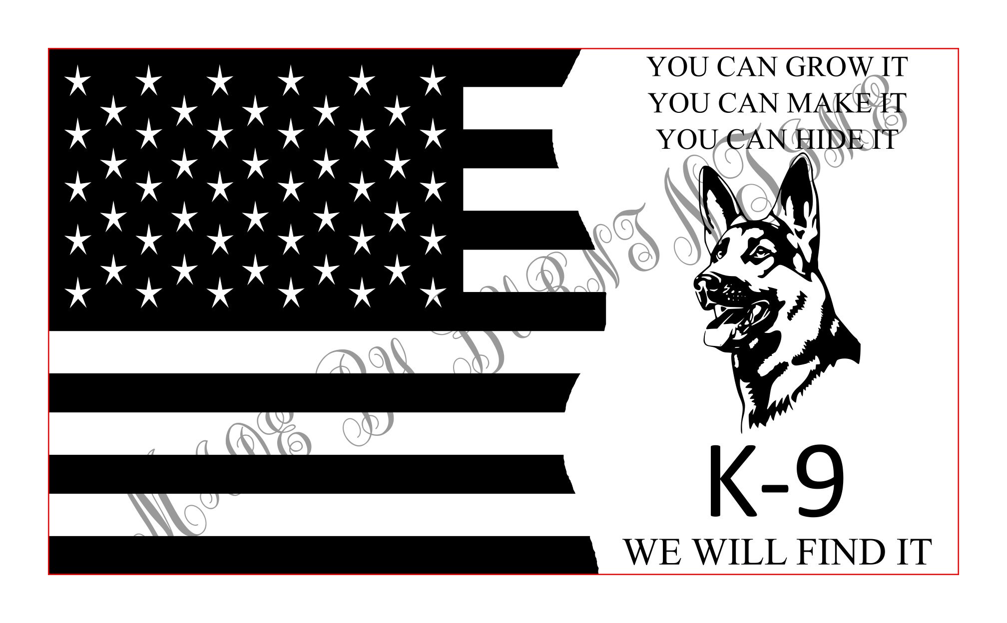 K9 Flag .SVG&PNG Laser File - Etsy