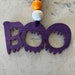 Halloween Boo Wood Bead Garland Farmhouse Beads Tassel Purple Orange ...