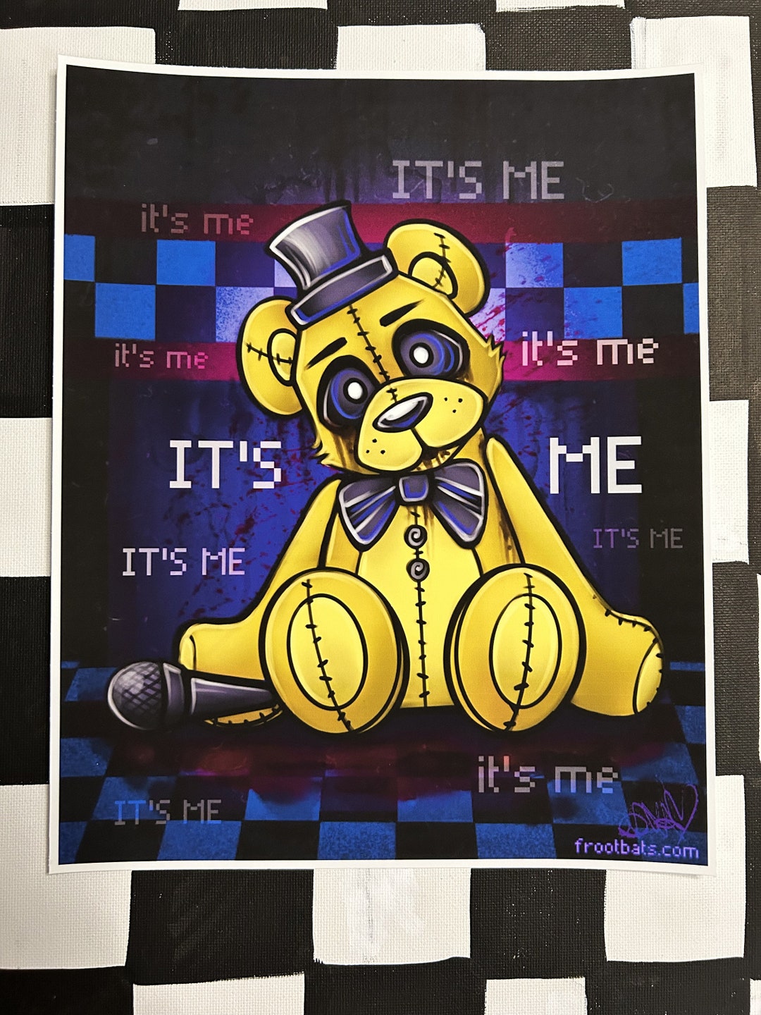 Fnaf Golden Freddy Print. - Etsy