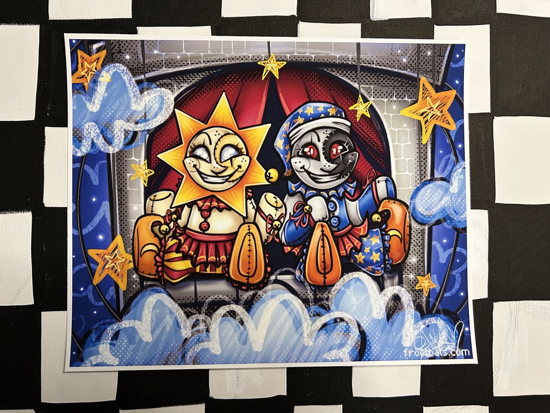 Fnaf Sun & Moon Print. - Etsy