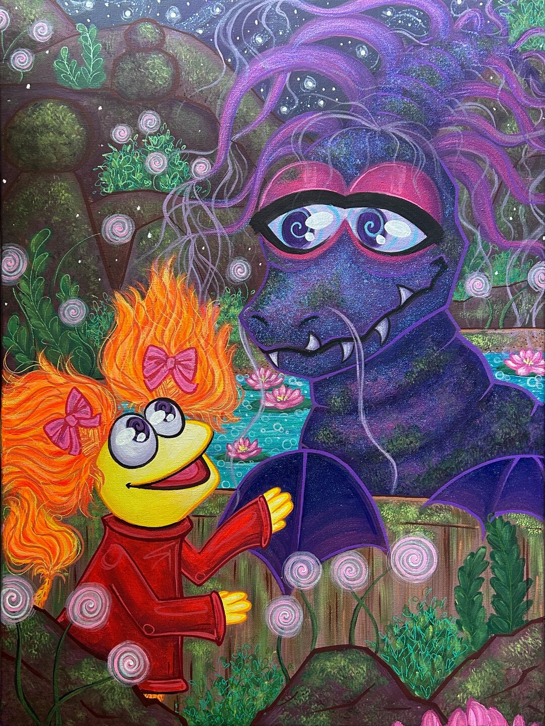 Red & the Lily Creature Fraggle Rock Print. - Etsy
