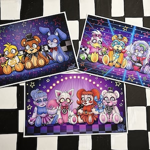 Fnaf Plushie Style Prints. - Etsy