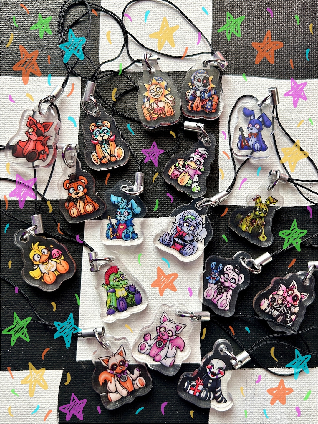 Fnaf Phone Charms / Tiny Keychains. - Etsy