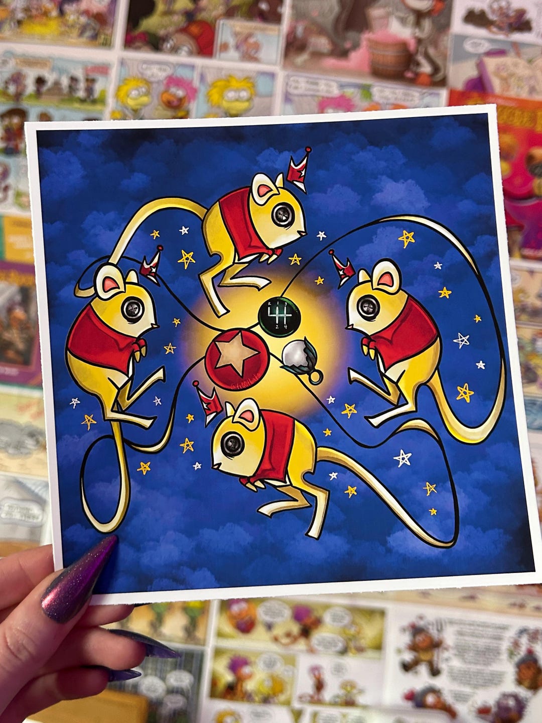 Jumping Mice Print. - Etsy