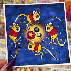 Jumping Mice Print. - Etsy