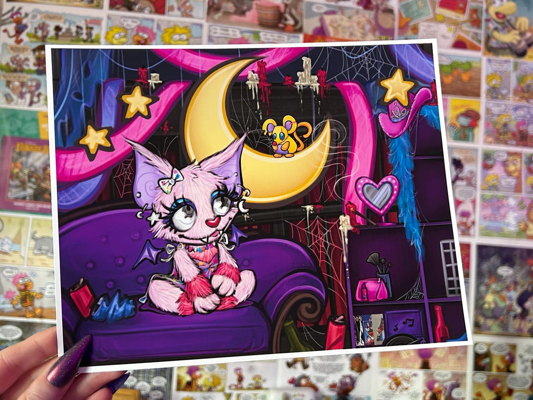 Luna Bat Puppet Frootbats Print. - Etsy