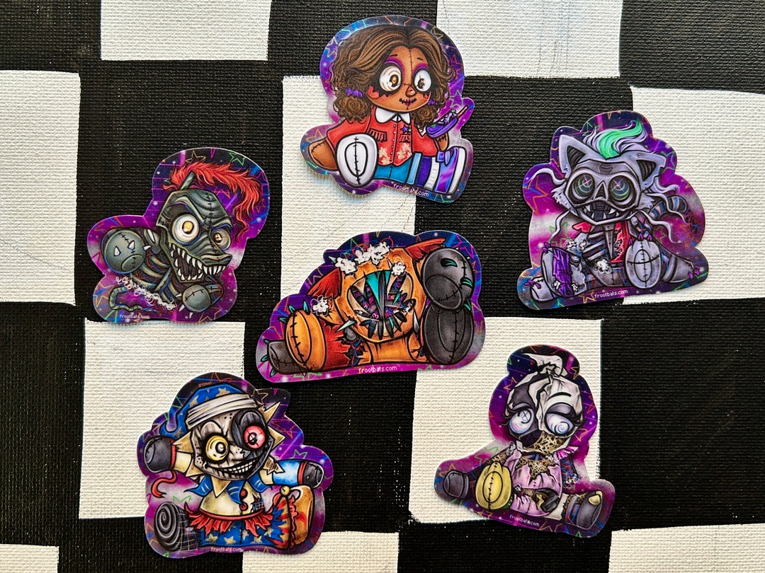 Fnaf Ruin Security Breach Plushie Style Stickers. - Etsy