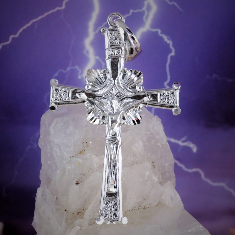 Silver Crucifix - Etsy