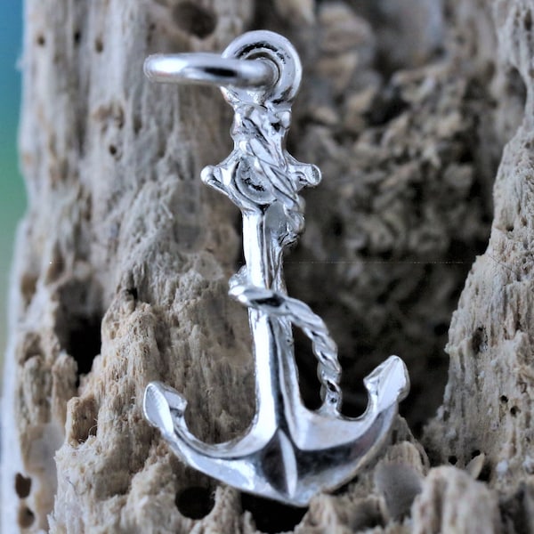 Silver Anchor Charms - Etsy
