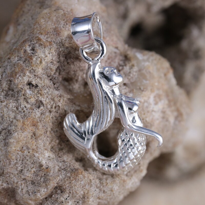 Silver Mermaid Charm - Etsy