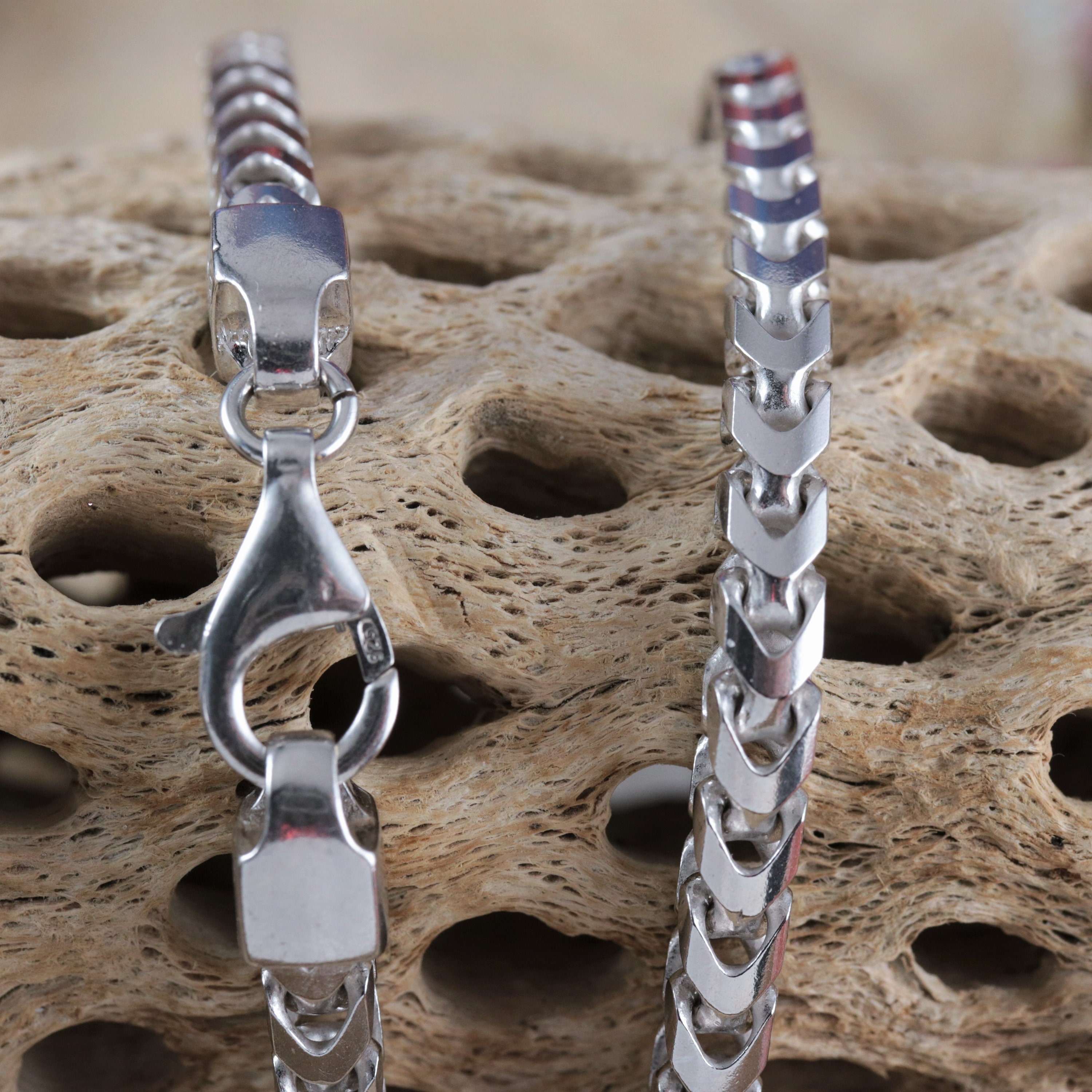 Sterling 5mm Franco Chain Made in Italy Rhodium Plated .925 - Etsy