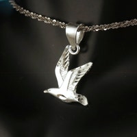 14K Gold Plated Seagull Pendant Necklace: Coastal Bird Jewelry - Etsy