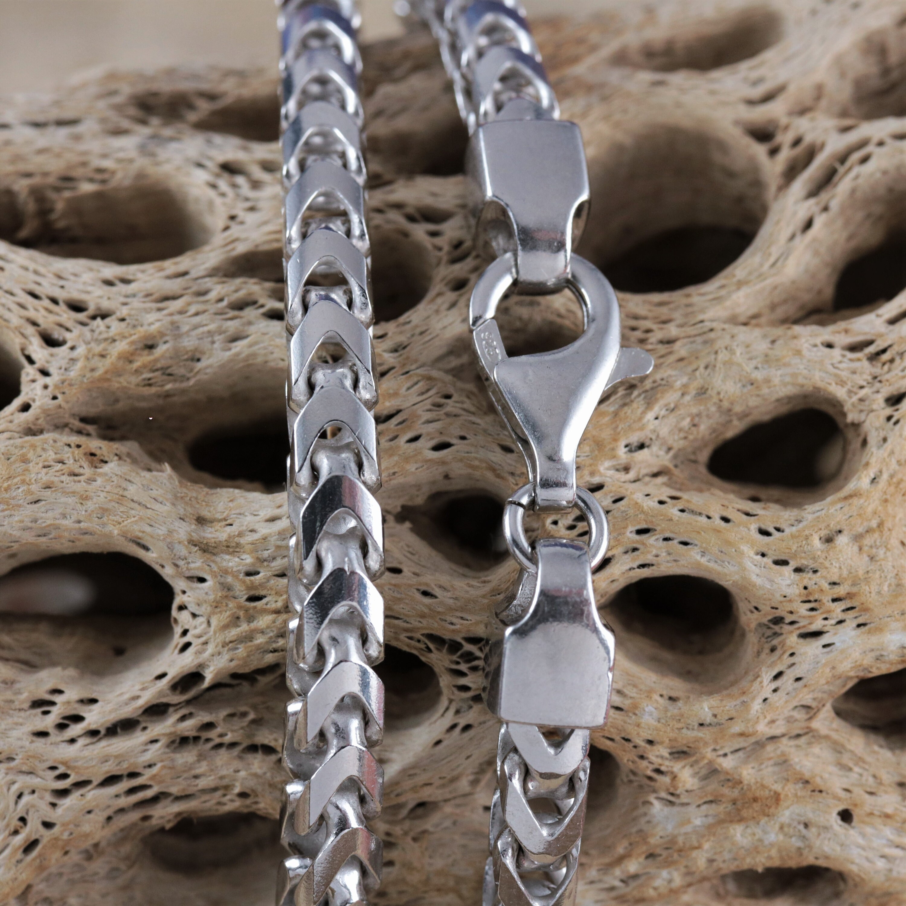 Sterling 5mm Franco Chain Made in Italy Rhodium Plated .925 - Etsy