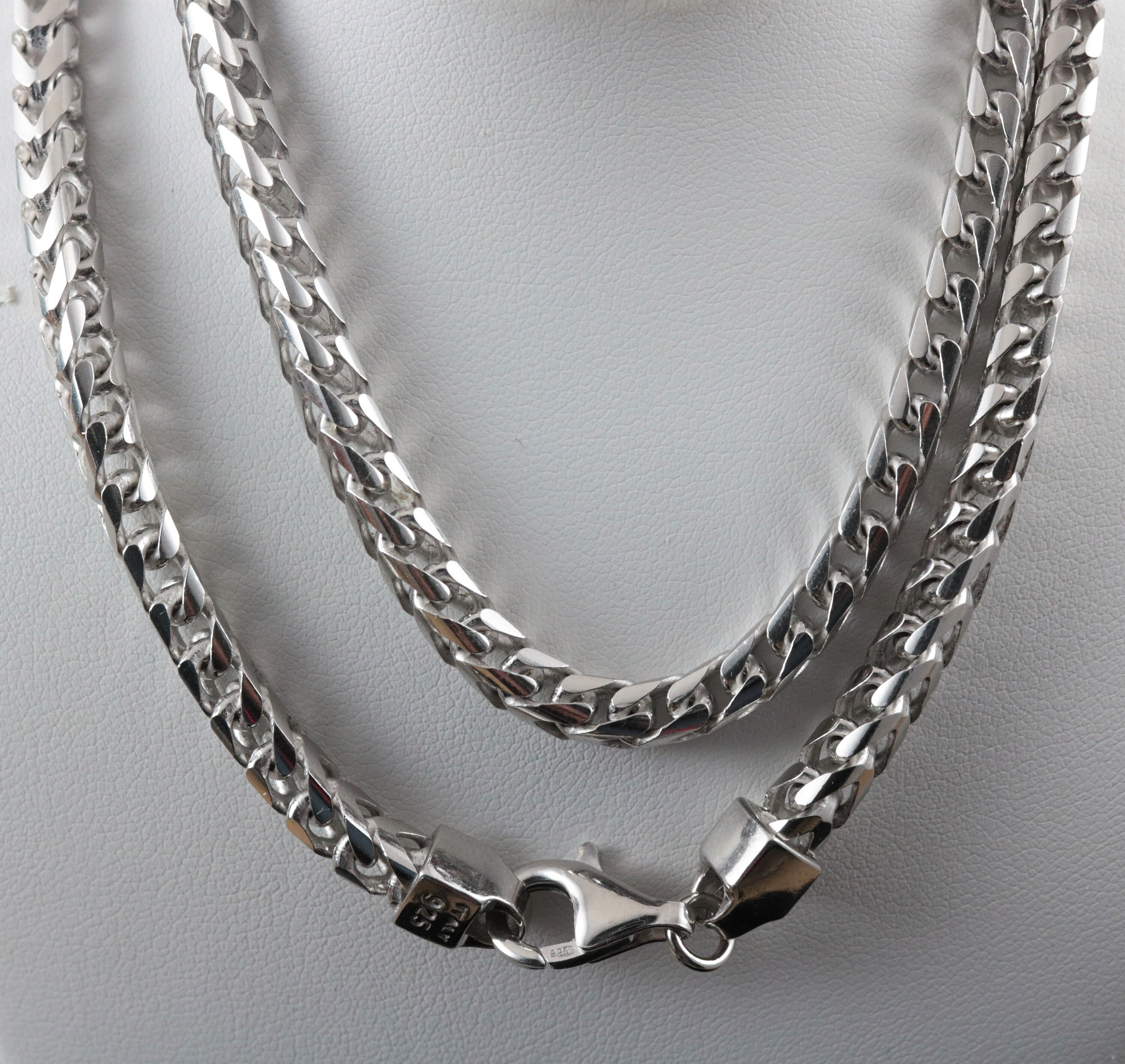 Sterling 5mm Franco Chain Made in Italy Rhodium Plated .925 - Etsy