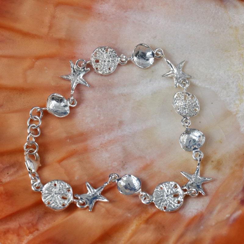 Silver Seashell Bracelet - Etsy
