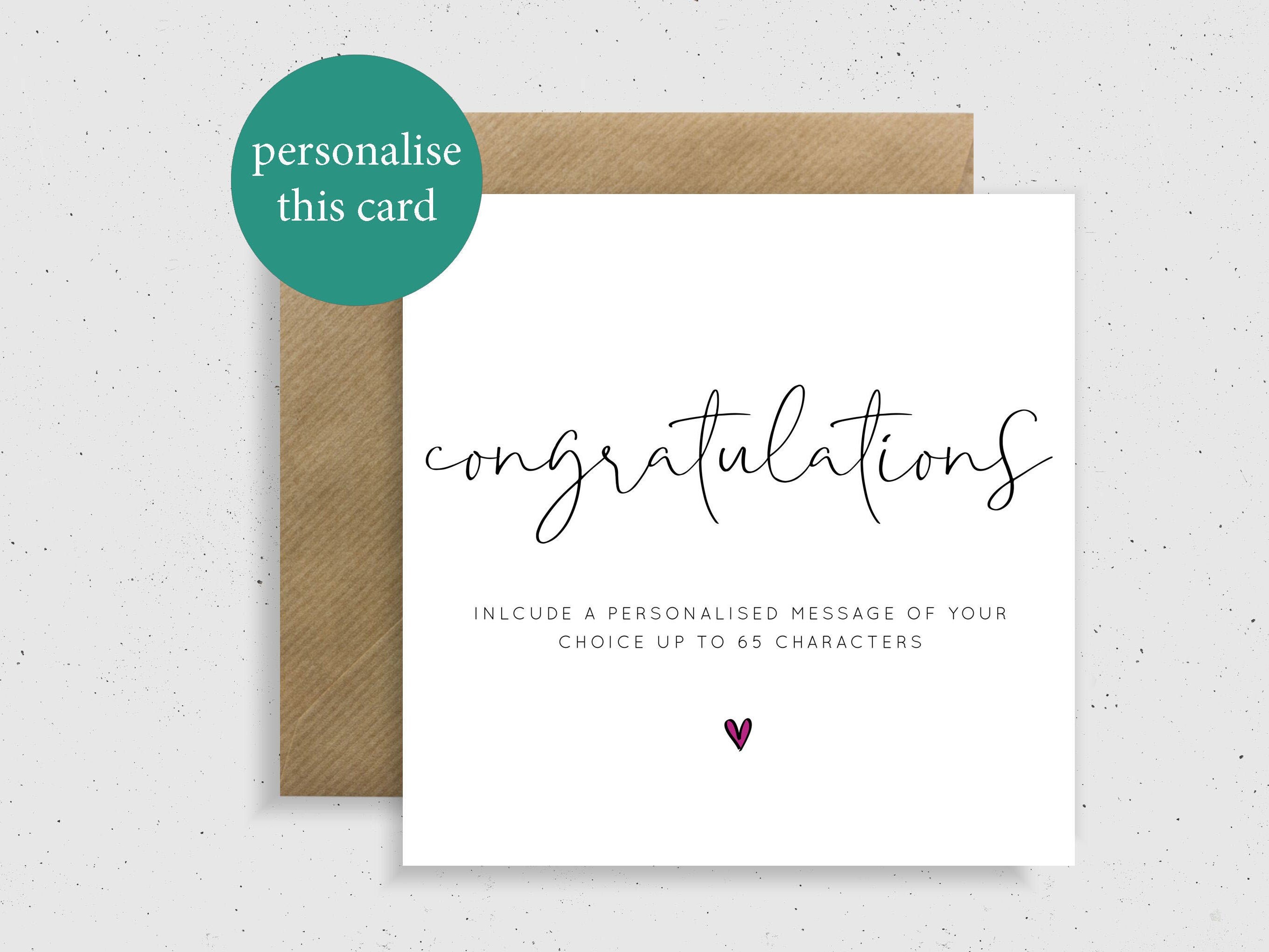 Personalised Congratulations Card, Congratulations Card, Personalised ...
