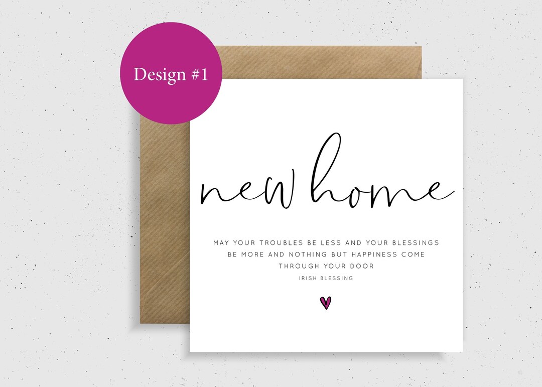 Irish Blessing New Home Card | Premium New House Card for First Home ...