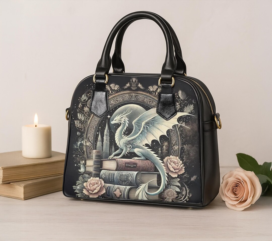 Mystical Dragon Shoulder Bag: Gothic Fantasy Handbag - Etsy