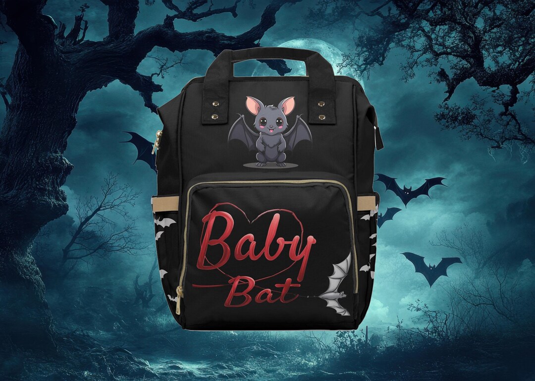 Gothic Baby Bat Diaper Bag Backpack – Celestial Bats Design, Insulated ...