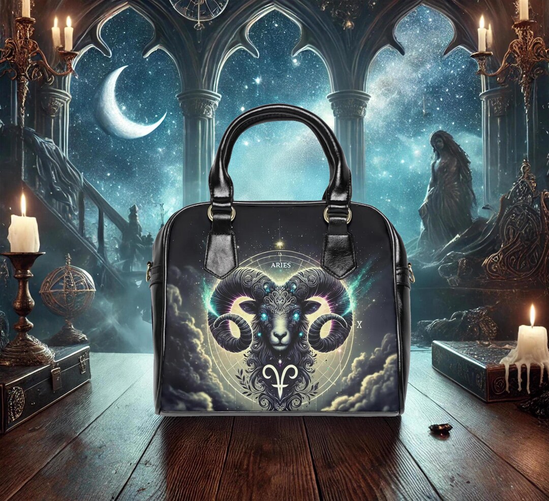 Aries Zodiac Handbag – Astrology Constellation Purse, Celestial Design ...