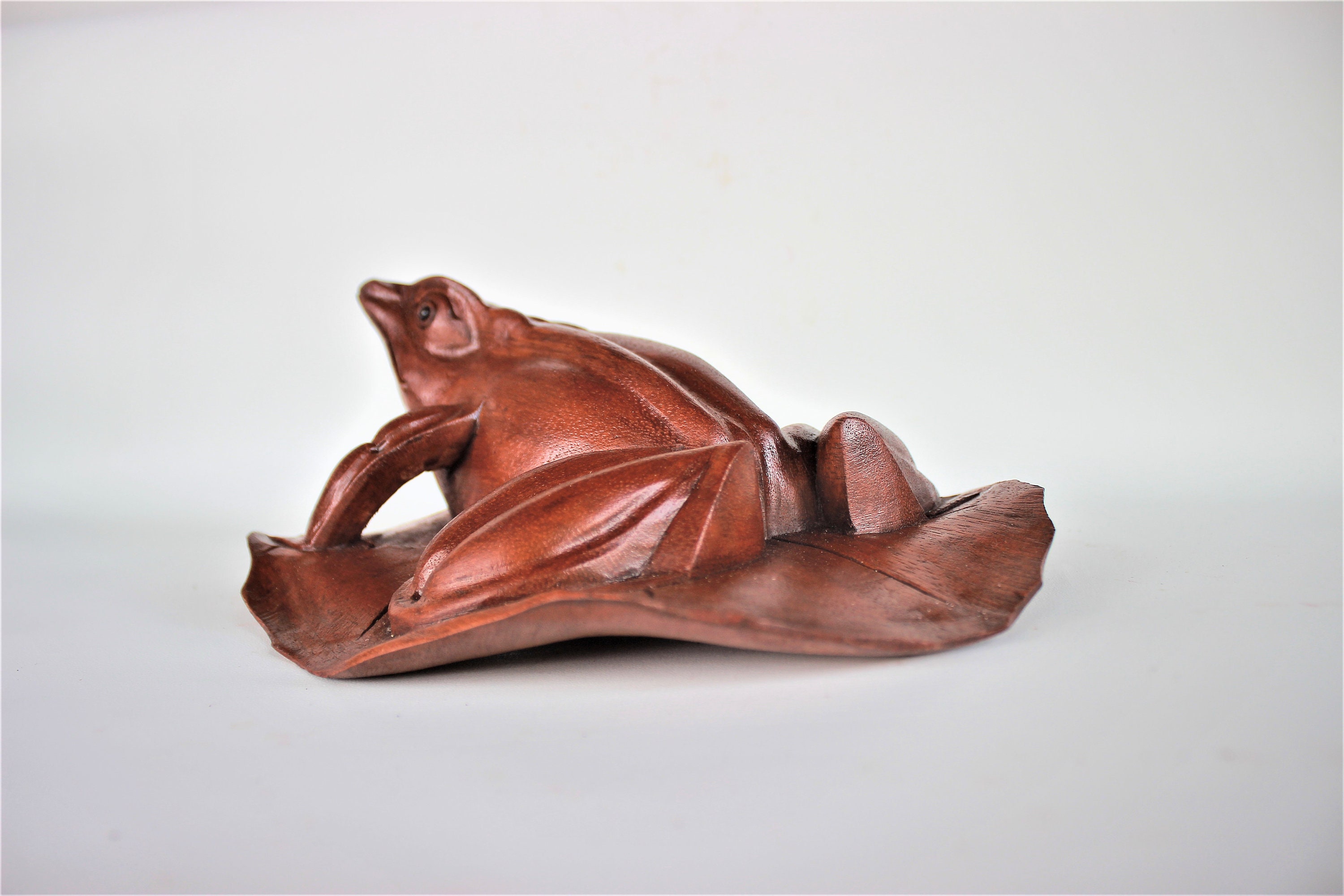 8 20 cm Frog Wood Carving Unique Gift Statue | Etsy